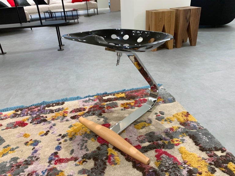 Zanotta Mezzadro Black Stool at 1stDibs