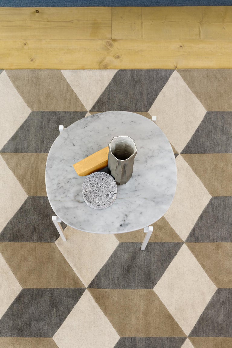 Zanotta Niobe Small Table with White Carrara Marble Top by Federica ...