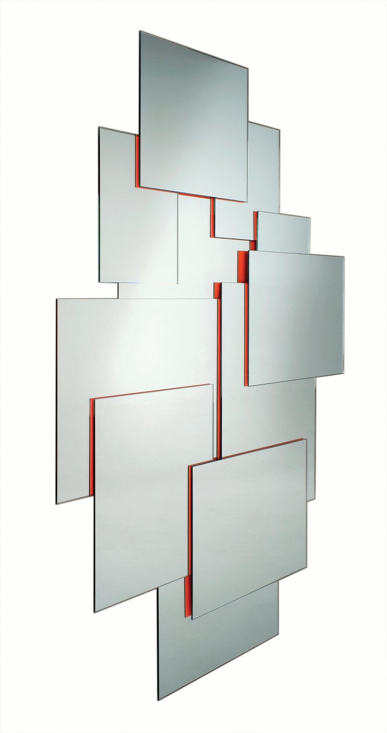 Zanotta Pablo Wall Mirror in Glass and Stainless Steel by Gabriele Rosa ...
