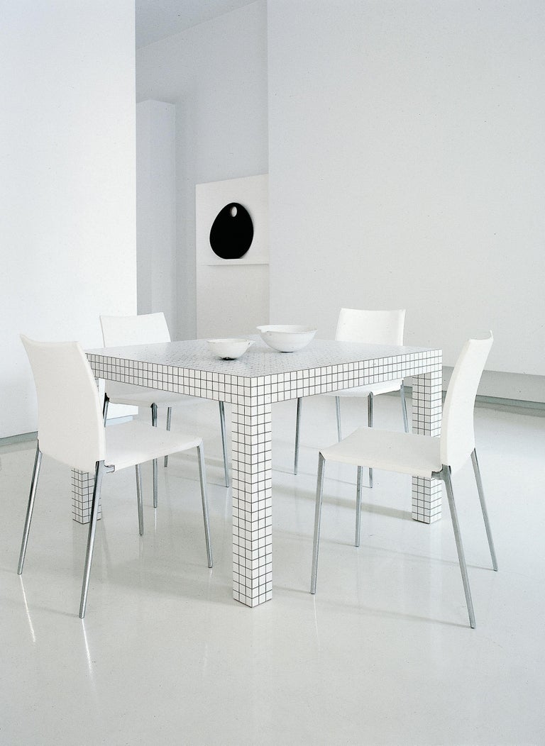 Zanotta Small Quaderna Table/Writing Desk in White Plastic Laminate, Superstudio For Sale at 1stDibs