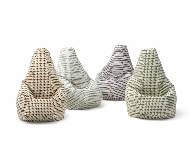 Zanotta Small Sacco in Grey Vip Fabric by Gatti, Paolini, Teodoro For ...