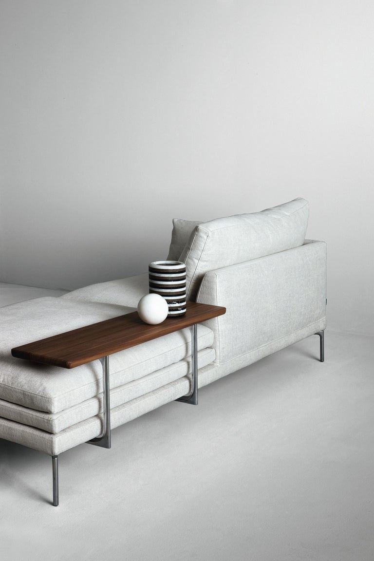 Zanotta William Modular Sofa in Black Leather and Steel Frame by Damian Williamson For Sale at ...