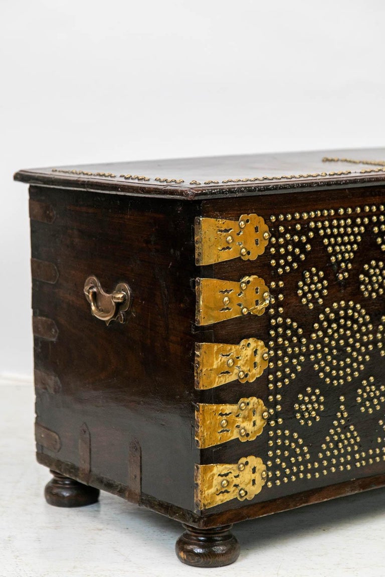 Zanzibar Studded African Walnut Trunk at 1stDibs | zanzibar trunks