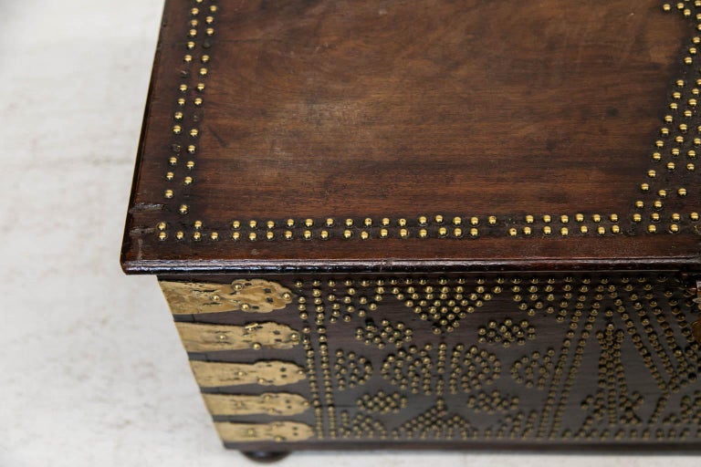 Zanzibar Studded African Walnut Trunk at 1stDibs | zanzibar trunks