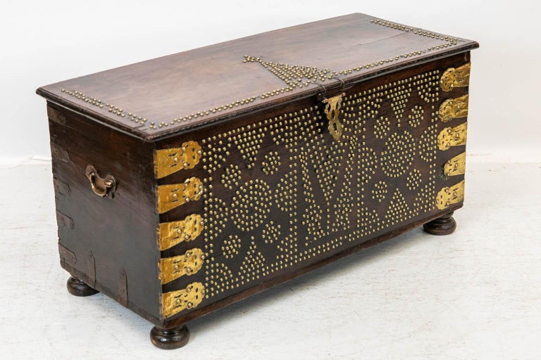 Zanzibar Studded African Walnut Trunk at 1stDibs | zanzibar trunks
