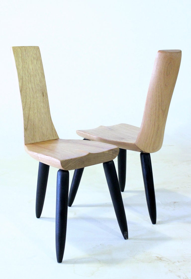 Contemporary Brazilian 3-Legged Chair, Handmade in Special Wood by ...