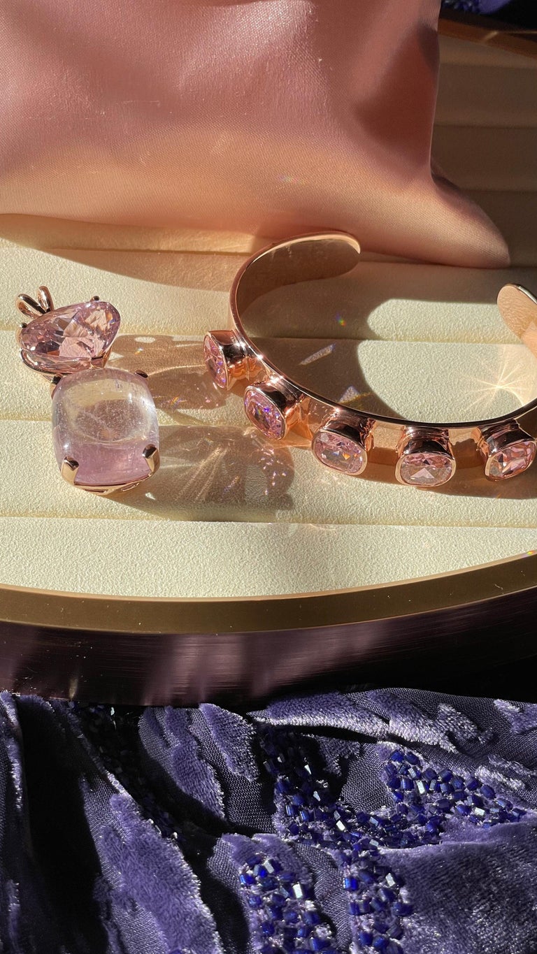 Zaria Pendant Necklace in Solid 10K Rose Gold For Sale at 1stDibs ...