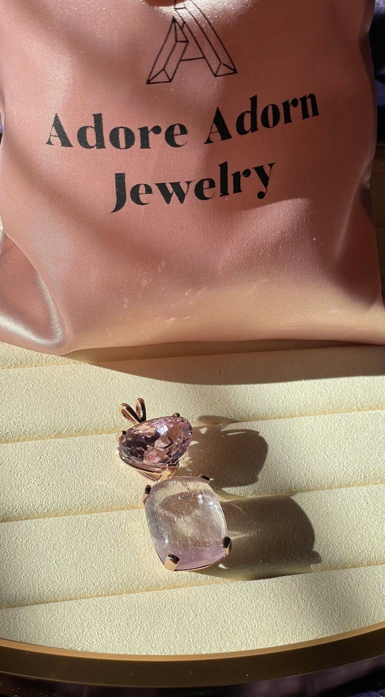 Zaria Pendant Necklace in Solid 10K Rose Gold For Sale at 1stDibs ...