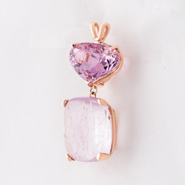 Zaria Pendant Necklace in Solid 10K Rose Gold For Sale at 1stDibs ...