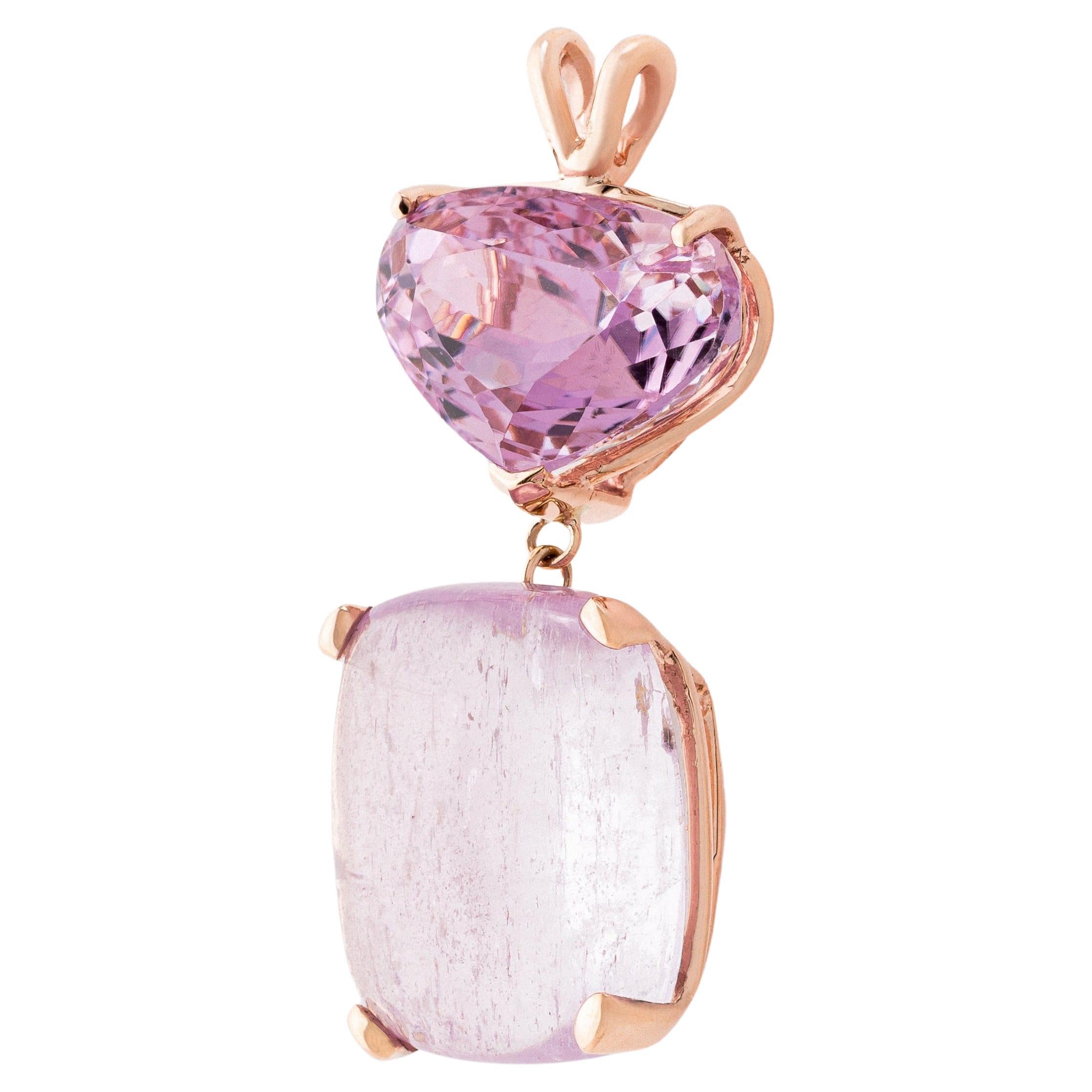 Zaria Pendant Necklace in Solid 10K Rose Gold For Sale at 1stDibs ...