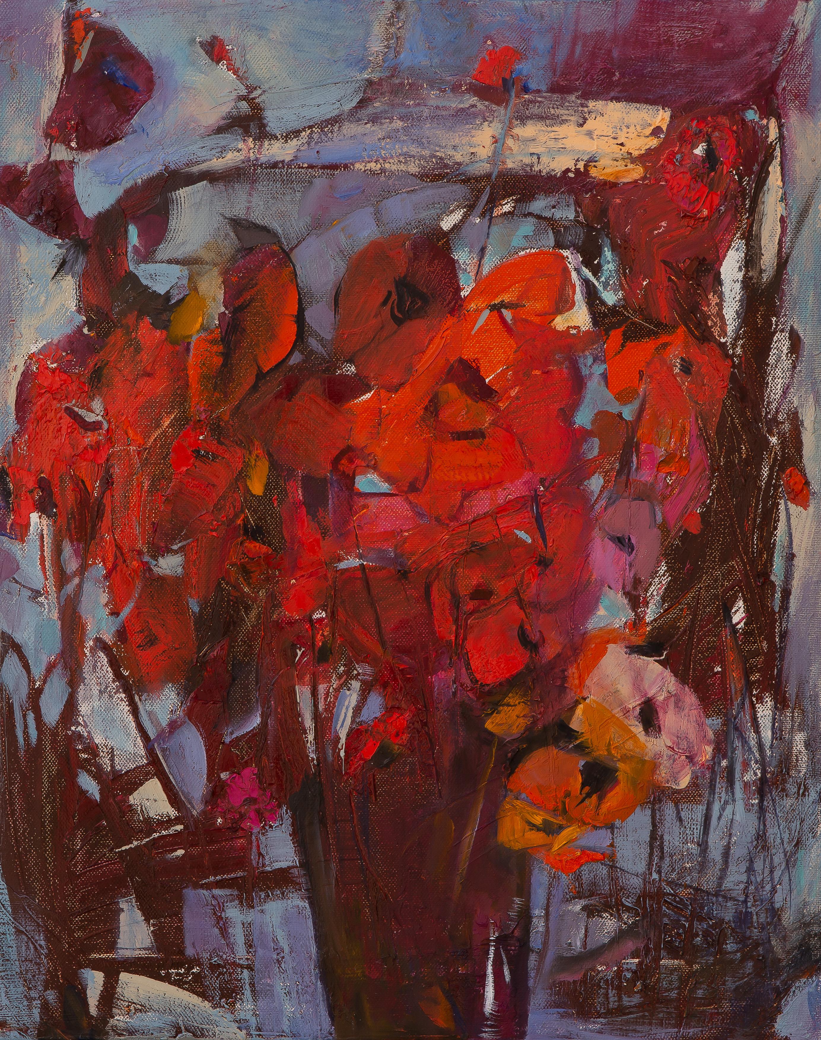 Abstract Poppies - 284 For Sale on 1stDibs