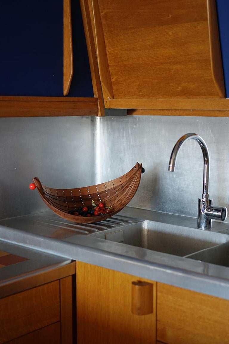 ZARU colander, walnut wood, design Rio Kobayashi, OROS Edition For Sale ...