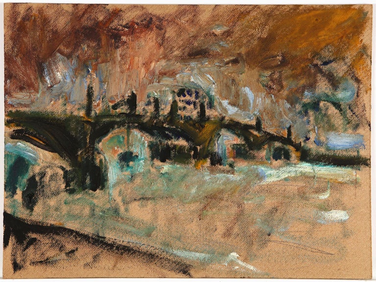 ZEBEDEE JONES - 'BATTERSEA BRIDGE', 2019 Oil on hardboard 42 x 57 cm ...