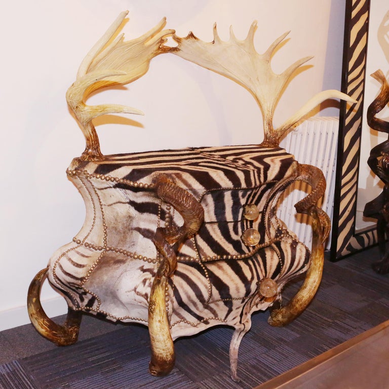 Zebra and Elk Chest of Drawers For Sale at 1stDibs | zebra chest of drawers