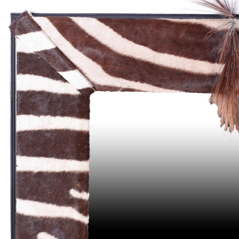 Zebra Hide Wall Mirror at 1stDibs