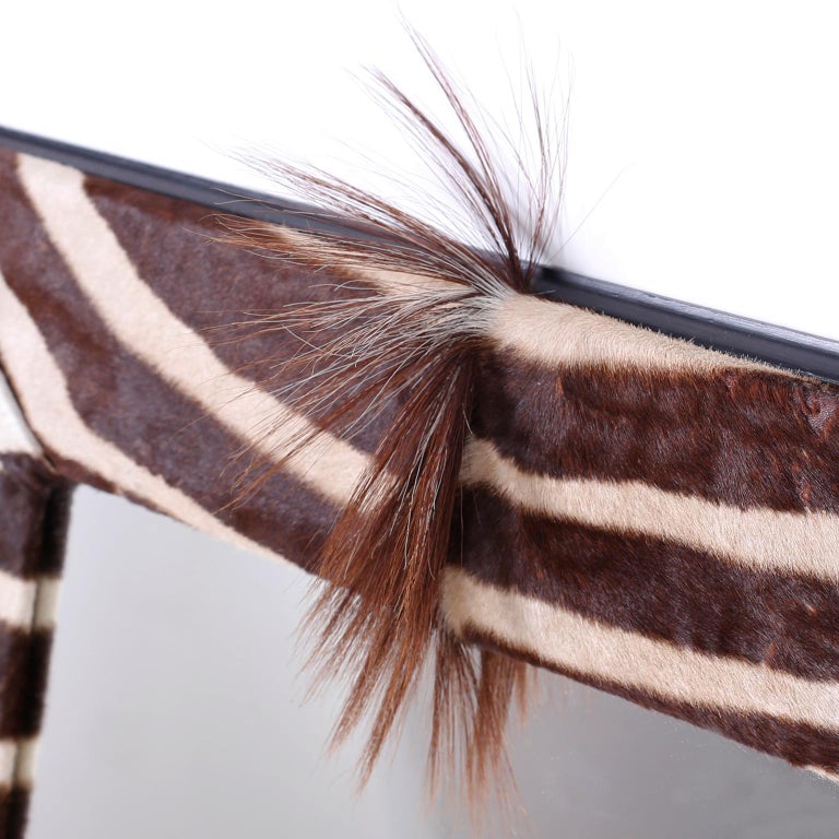 Zebra Hide Wall Mirror at 1stDibs