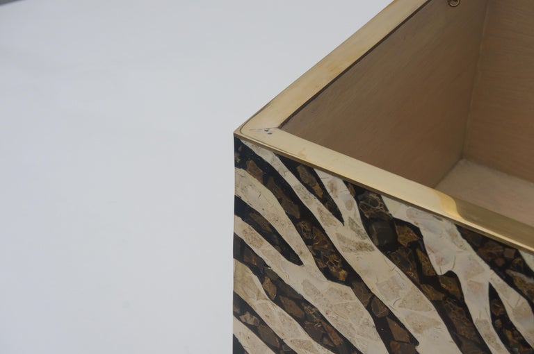 Zebra Motif Storage Box at 1stDibs