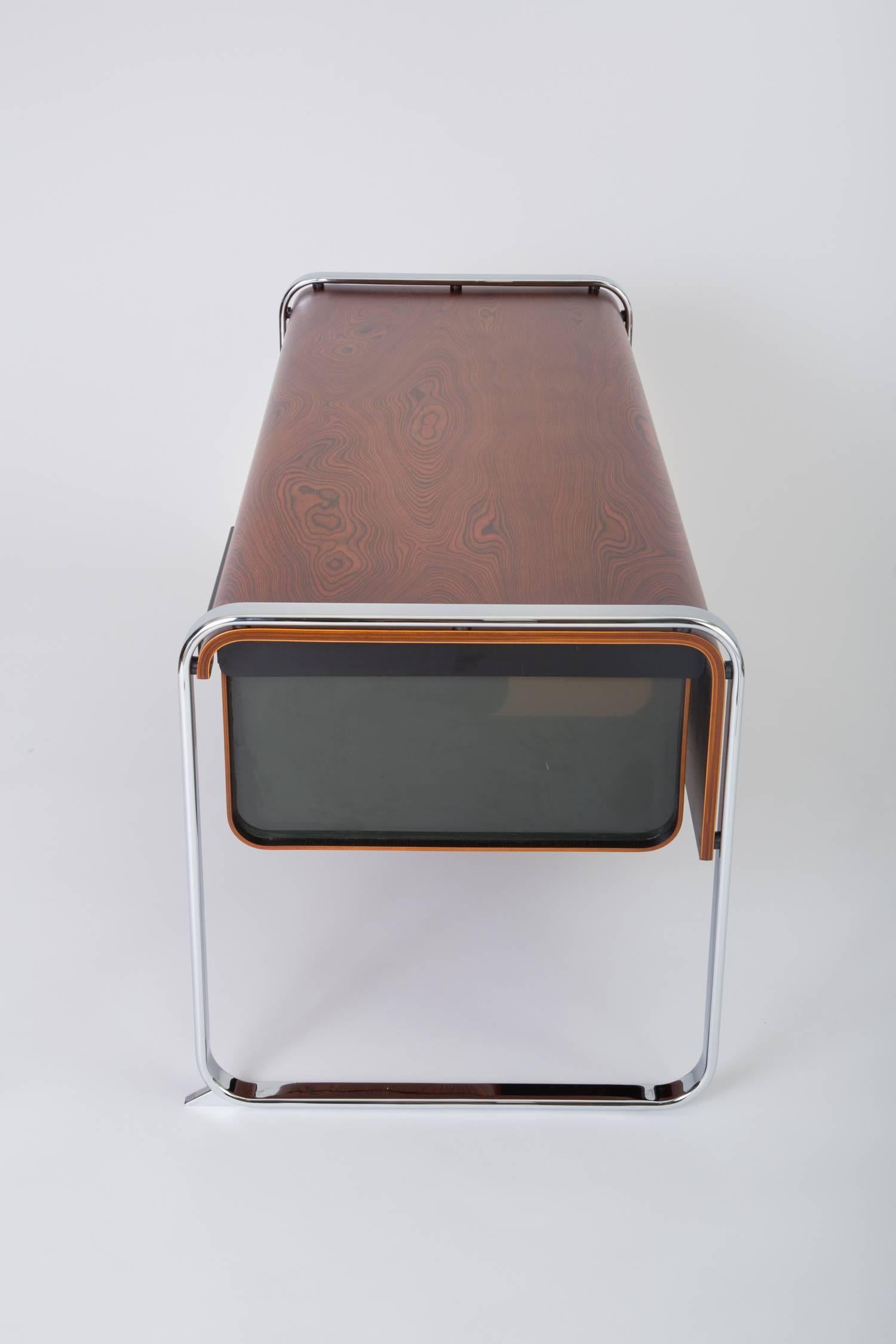 Zebrawood and Chrome Office Credenza by Peter Protzman for Herman ...