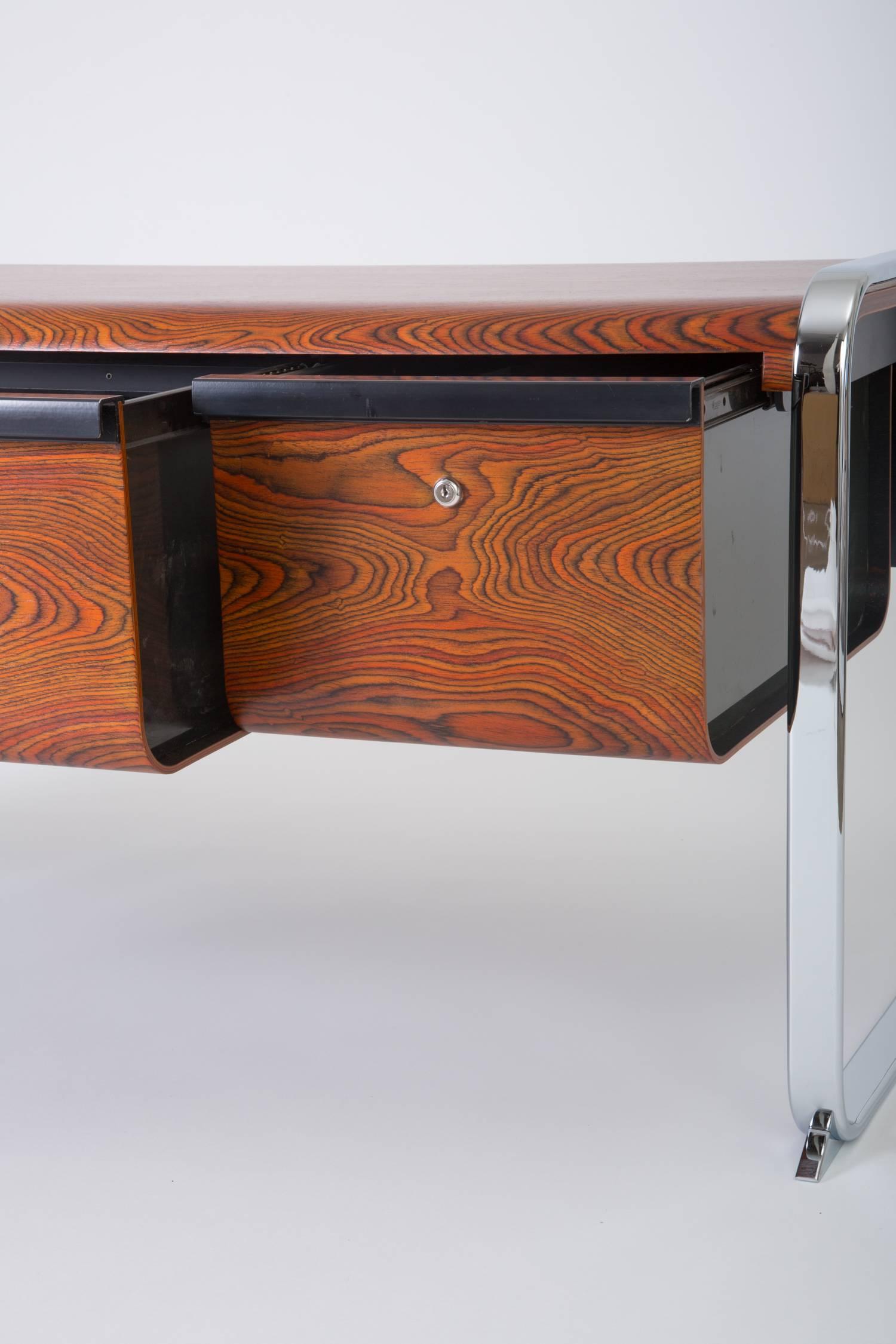 Zebrawood and Chrome Office Credenza by Peter Protzman for Herman ...