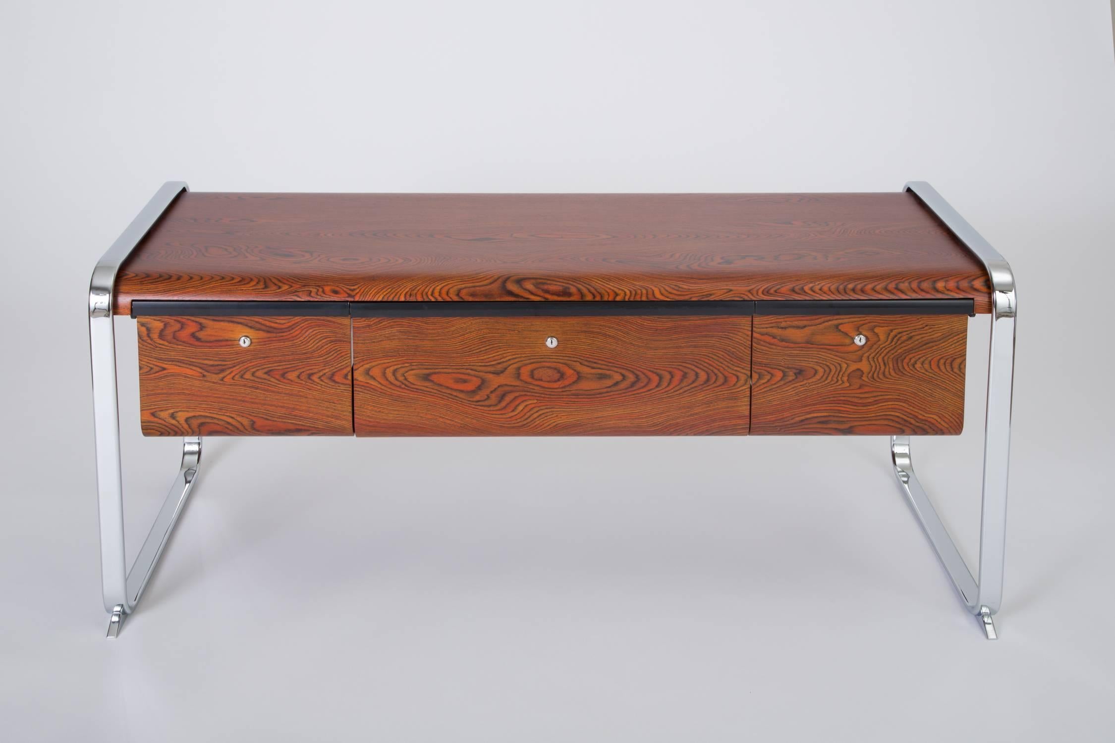 Zebrawood and Chrome Office Credenza by Peter Protzman for Herman ...