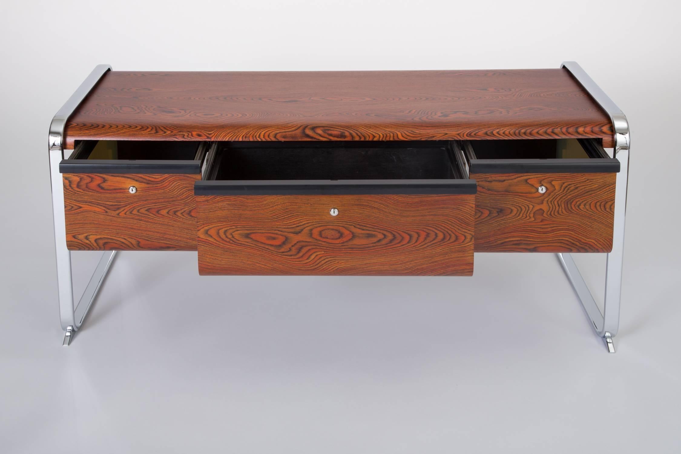 Zebrawood and Chrome Office Credenza by Peter Protzman for Herman ...