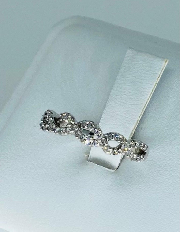 ZEI Designer 1.20 Carat Diamonds Braided Twist Half Eternity Ring 14k ...