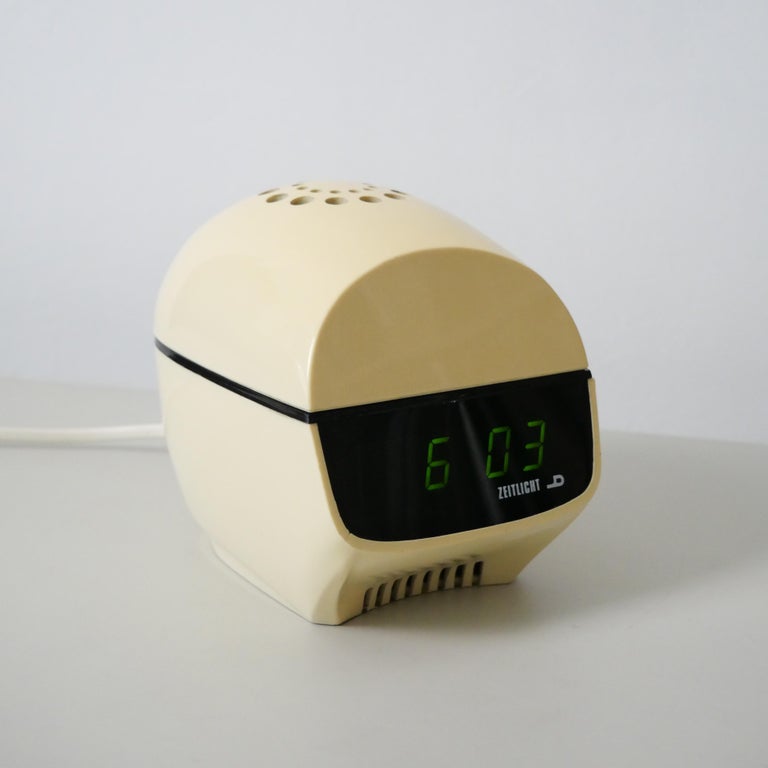 Zeitlicht Desk/Table/Bedside Lamp Alarm Clock, 1970s Spaceage Colombo ...