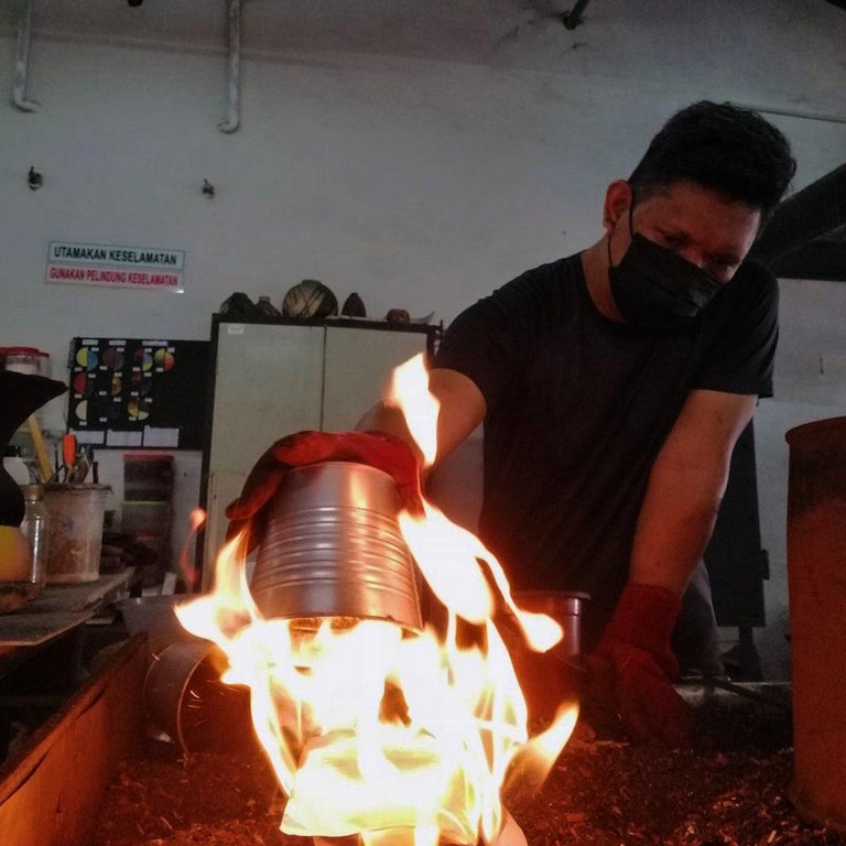 Zen Raku Pottery Vase - Smoked Raku - Handmade Ceramic Home Decor Gift ...