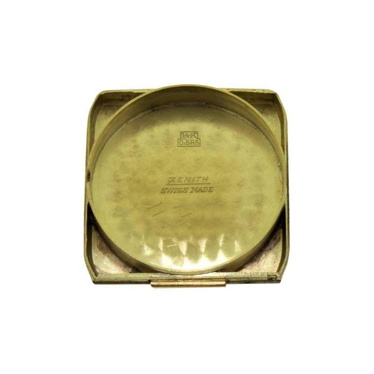 Zenith 14 Karat Yellow Gold Art Deco Tank Style Watch, circa 1920s at ...