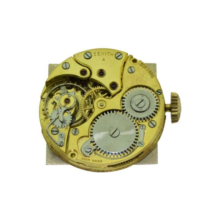 Zenith 14 Karat Yellow Gold Art Deco Tank Style Watch, circa 1920s at ...