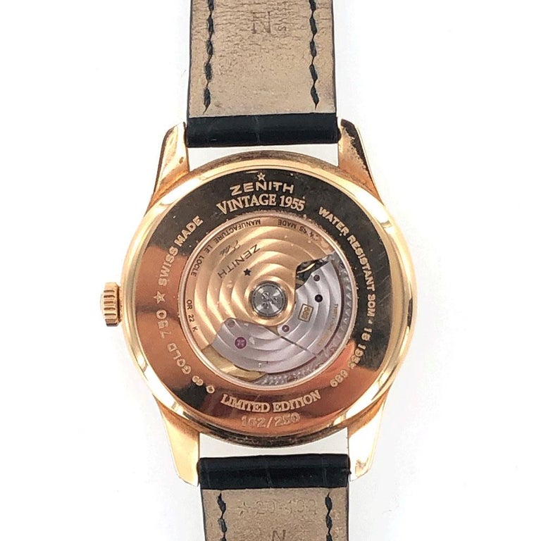 Zenith 1955 Limited Edition 18 Karat Rose Gold Chronometre Watch For ...