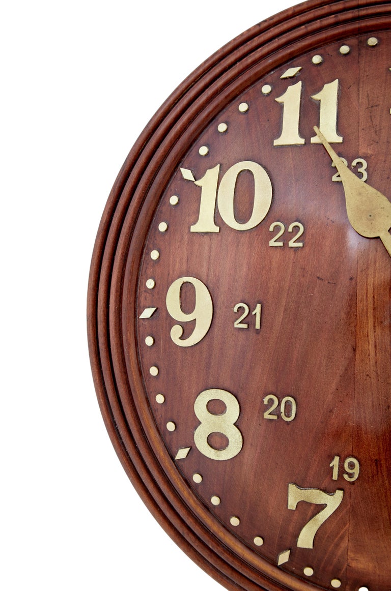 Zenith Art Deco Oak Wall Clock For Sale at 1stDibs