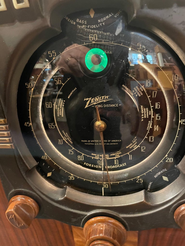 Zenith Art Deco Radio Shutter Dial 9S365 Stars and Bars Tube with ...