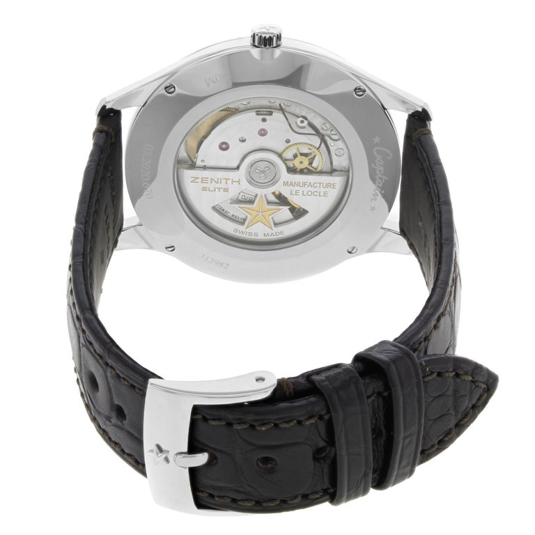 Zenith Captain Central Second Steel Automatic Men’s Watch 03.2020.670 ...