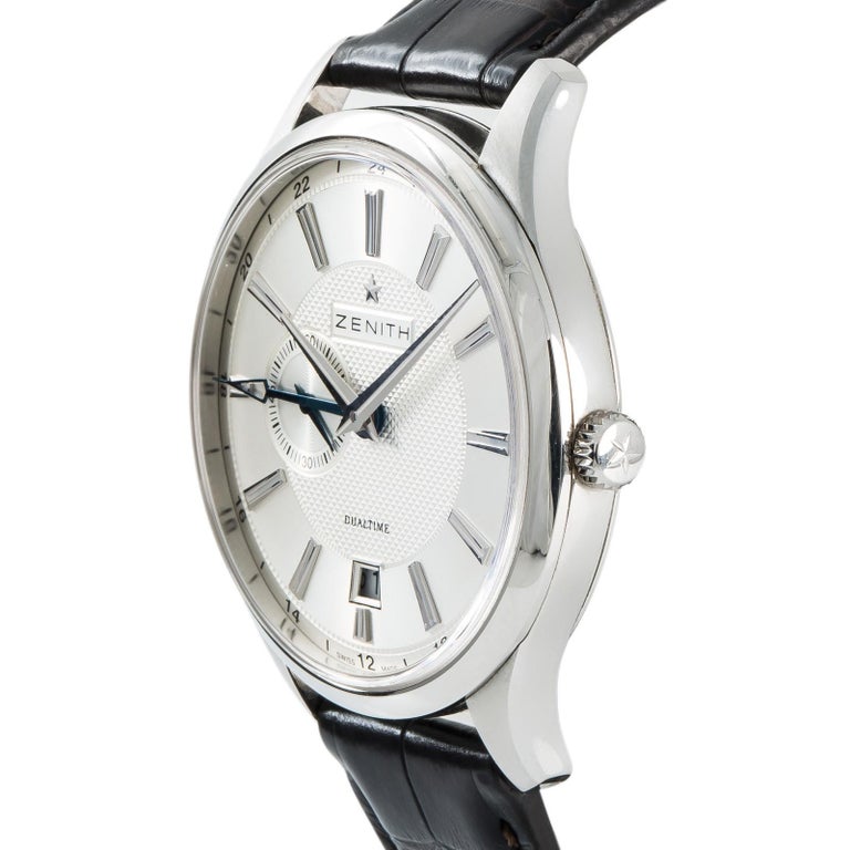 Zenith Captain Dual Time, Silver Dial Certified Authentic For Sale at ...