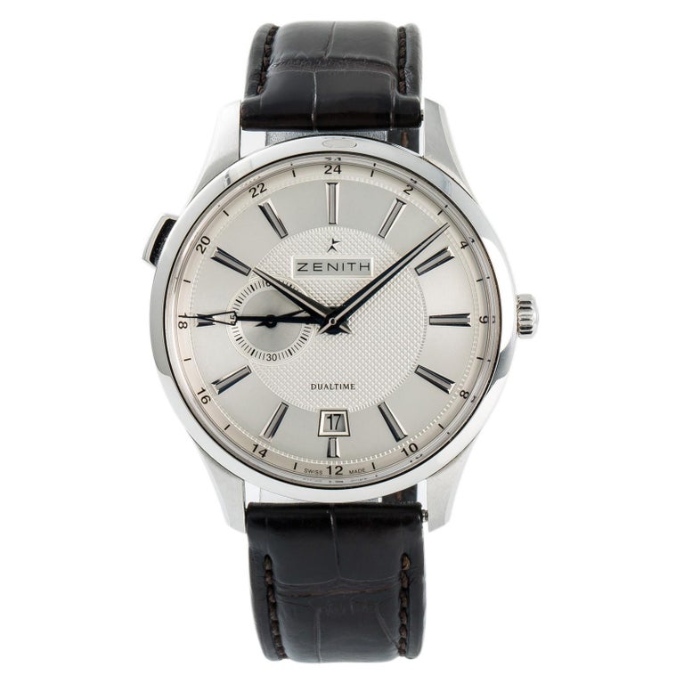 Zenith Captain Dual Time, Silver Dial Certified Authentic For Sale at ...