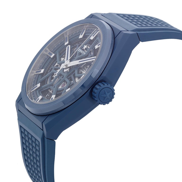 Zenith Defy Classic 41mm Ceramic Blue Skeleton Dial Watch 49.9003.670 ...