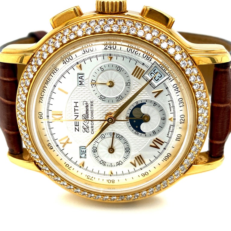 Zenith El Primero Chronomaster Chronograph BNIB Diamond Bezel For Sale ...