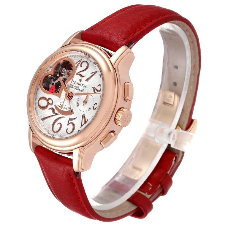 Zenith El Primero Open Heart Rose Gold Chronograph Watch 18.1230.4021 ...