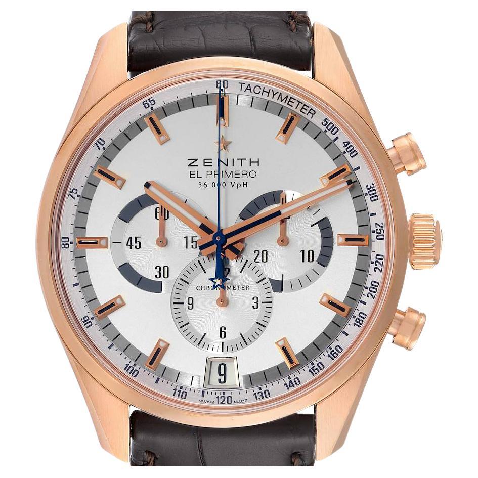 Zenith Elite 18 Karat Rose Gold Automatic Watch 17/62.1125.680 For Sale ...