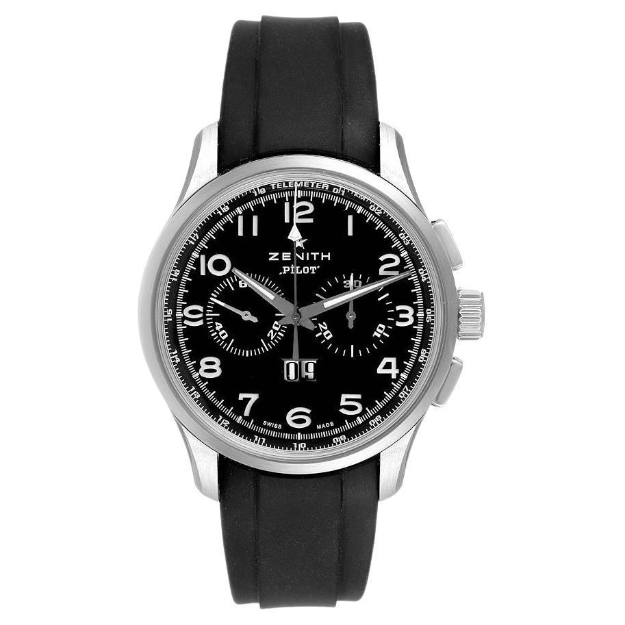 ZENITH Base Metal Military Aviator's Wristwatch circa 1940s at 1stDibs