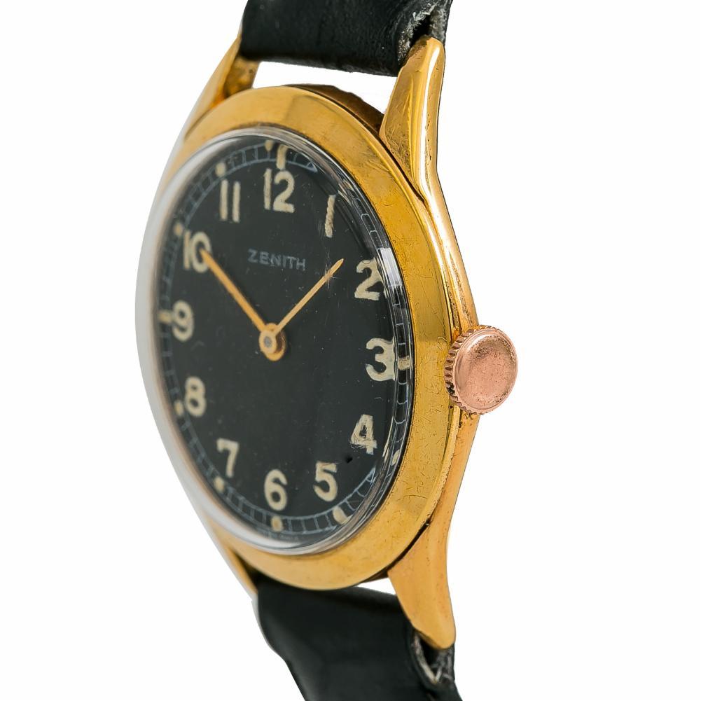 Zenith Vintage No-Ref#, Black Dial, Certified and Warranty at 1stDibs