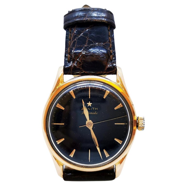 Zenith Watch Yellow Gold For Sale at 1stDibs