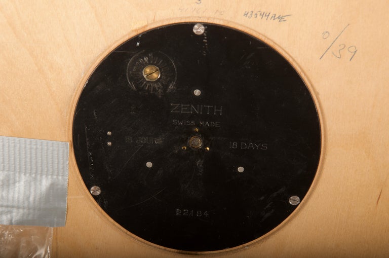 Zenith Wooden Wall Clock For Sale at 1stDibs | zenith wall clock ...