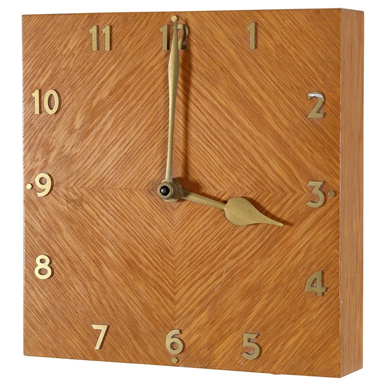 Zenith Wooden Wall Clock For Sale at 1stDibs | zenith wall clock ...