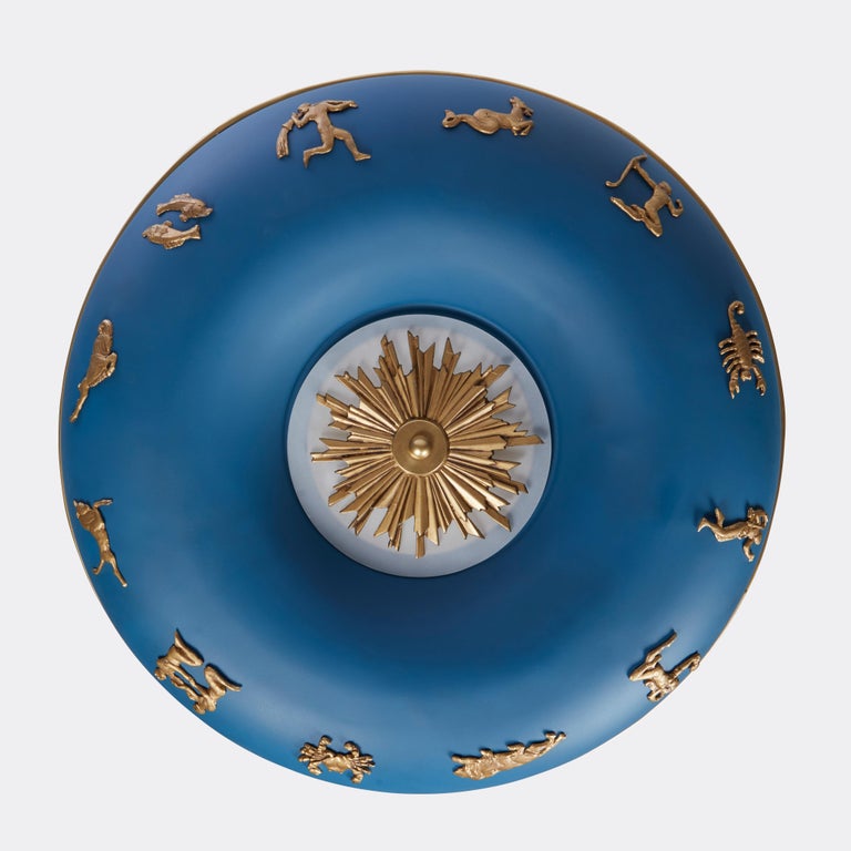 Zephyr Zodiac Light in Blue Danube by David Duncan Studio For Sale at ...