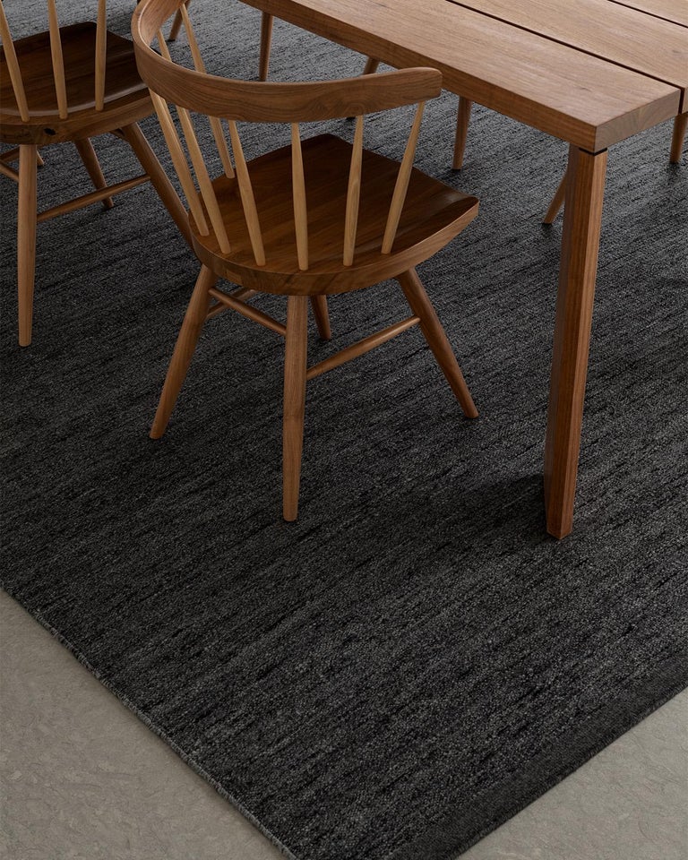 Zero Anthracite Mix Handwoven Wool Rug For Sale at 1stDibs