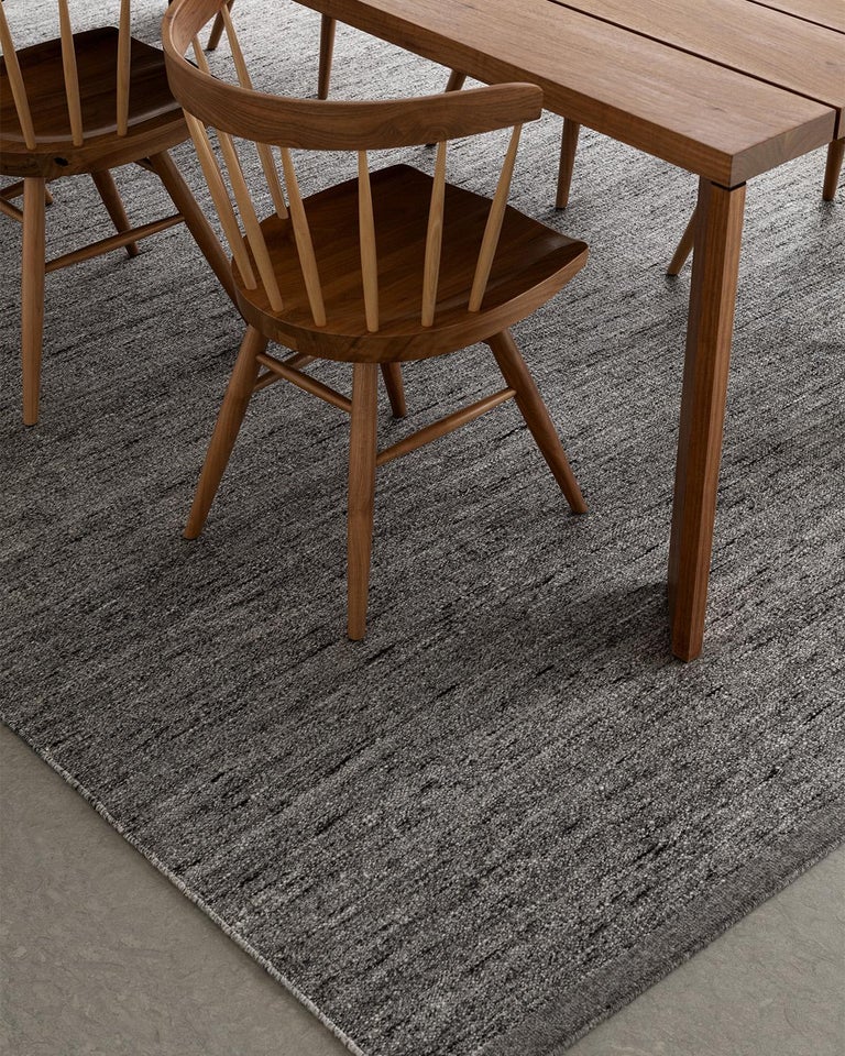 Zero Gray Mix Handwoven Wool Rug For Sale at 1stDibs