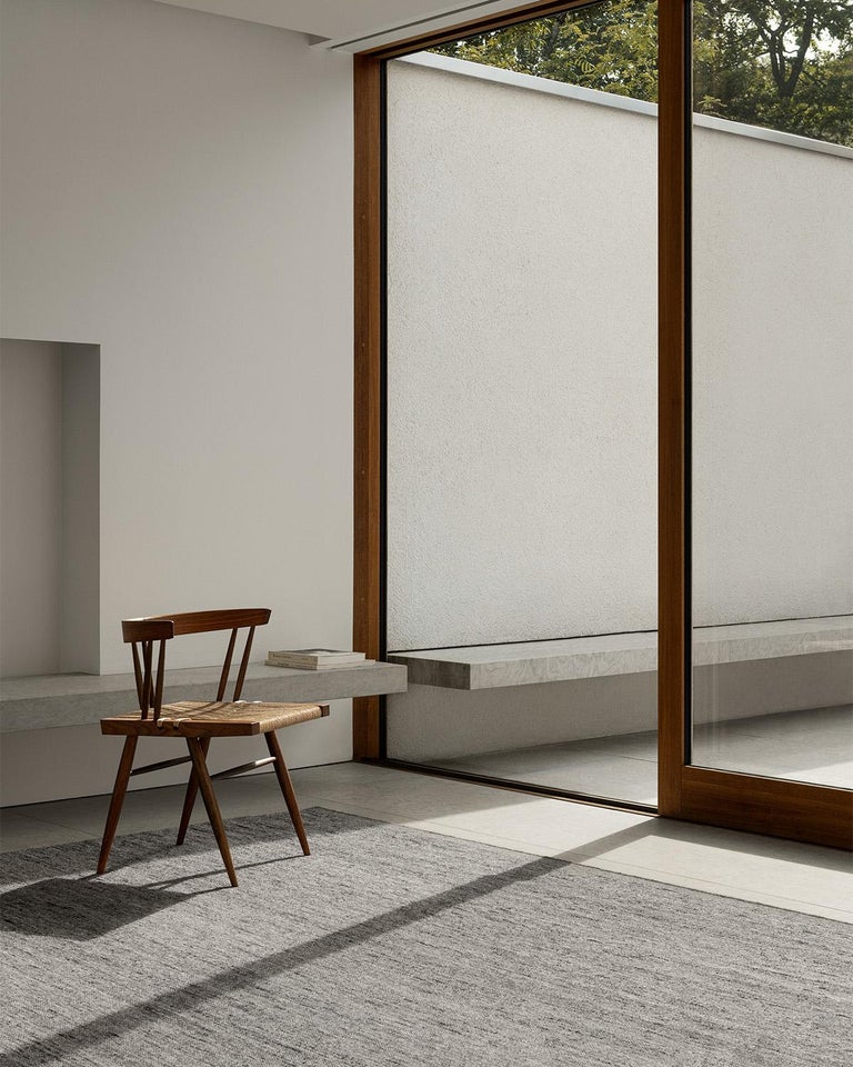 Zero Gray Mix Handwoven Wool Rug For Sale at 1stDibs