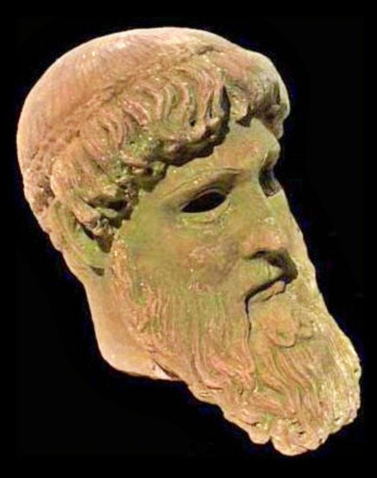 Zeus Di Capo Artemision, Terracotta Head, Cronide, Early 20th Century ...